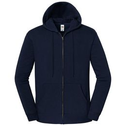 Fruit of the Loom - "Iconic Premium" Hoodie mit durchgehendem Rei&szlig;verschluss f&uuml;r Herren/Damen Unisex (Marineblau)