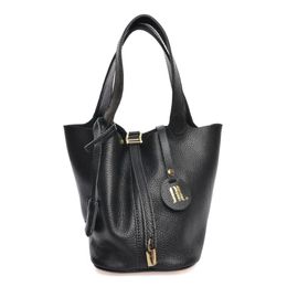 Anna Luchini Schwarz Rindsledertasche