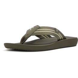 fitflop iQushion Polyester Herren Flip-Flops in Dunkeloliven/Salbeigr&uuml;n