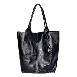 Roberta M Schwarz Rindsledertasche