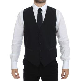 Dolce & Gabbana Klassische Wollweste Schwarz