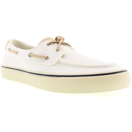 Sperry Helm 2-Augen Textil Herren Wei&szlig;e Bootsschuhe