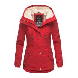 Marikoo Damen Winterjacke mit Teddyfell-Innenfutter & Kapuze