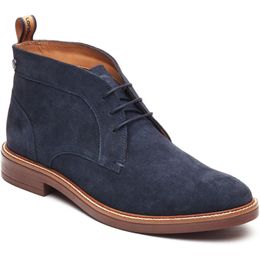 Base London Lincoln Chukka Leder Herren Stiefel Navy