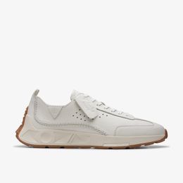 Clarks Craft Speed Wei&szlig;e Leder Schuhe