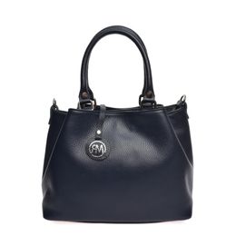 Roberta M Blau Rindsledertasche