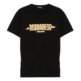 Dsquared2 Macho Logo Cool Fit Schwarzes T-shirt
