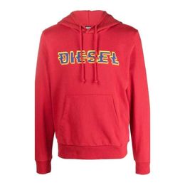 Diesel - Kapuzenpullover f&uuml;r Herren, Logo (Rot)