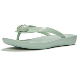fitflop iQushion Glossy-Button Polyurethan Damen Mint Whisper Flip-Flops