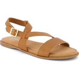 Toms Shoes TOMS Mar Leder Damen Sandalen in Brown Sugar