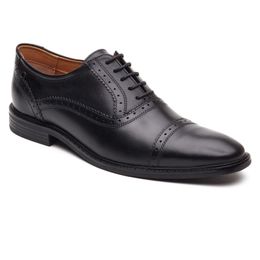 Base London Ascot Oxford-Leder Herrenschuhe in Schwarz
