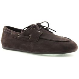 Sperry Slim Boot Leder Damen Dunkelbraune Segelschuhe