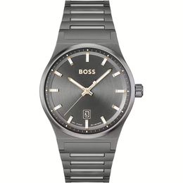 HUGO BOSS Graue Edelstahl-Armbanduhr