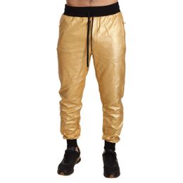 Dolce & Gabbana Dolce Gabbana Metallische Gold Jogginghosen