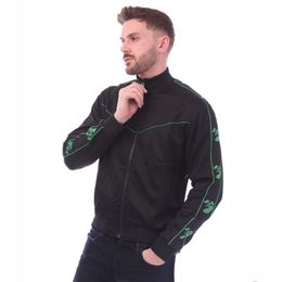 Off-White - Schmale Trainingsjacke Mit Ow Face Band In Schwarz