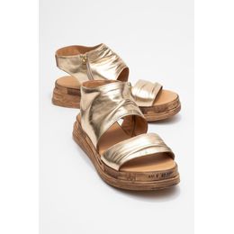 Lunas Leder Side-Zip Flach Absatz Sandale