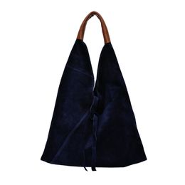 Anna Luchini Blau Rindsledertasche