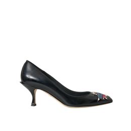Dolce & Gabbana Lackleder-Pumps mit verzierten Abs&auml;tzen