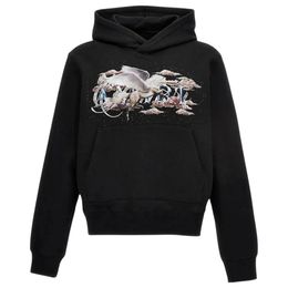 Amiri - Kapuzenpullover Mit Pegasus-schriftzug In Schwarz