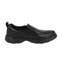 Hush Puppies - "Harold" Flache Schuhe f&uuml;r Herren, Leder, Zum Anschl&uuml;pfen (Schwarz)