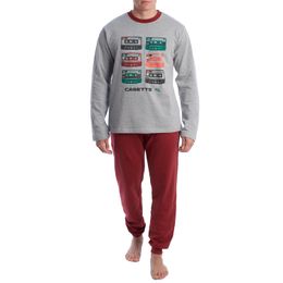 M&auml;nner Winter Pl&uuml;sch Baumwolle Pyjamas KLP6