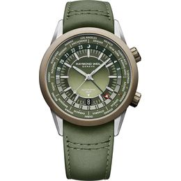 Raymond Weil Freelancer Gr&uuml;n Herren Armbanduhr 2765-SBC-52001