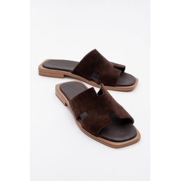Jez Leder Slide Sandale (Women)