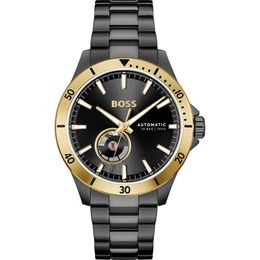 HUGO BOSS Schwarze Edelstahl-Armbanduhr