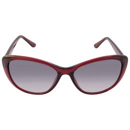 Calvin Klein - Farbverlauf-Sonnenbrille f&uuml;r Damen (Burgunderrot/Grau)