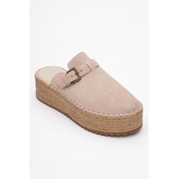 Novas Leder Plateau Espadrille Pantolette (Damen)