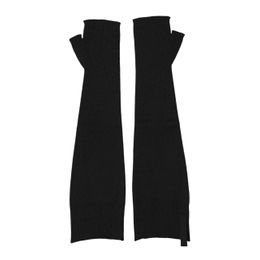 Dolce & Gabbana Schwarze Jungfrauwolle Gestrickte Fingerlose Herrenhandschuhe