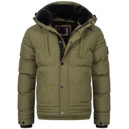 Alessandro Salvarini Herren Winterjacke AS-281 mit Teddyfell & abnehmbarer Kapuze