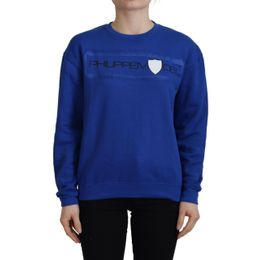 Philippe Model Blaues Sweatshirt mit Rundhalsausschnitt, entspannter Schnitt