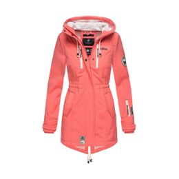 Marikoo lange Damen Steppjacke Abendsternchen mit abnehmbarer Kapuze