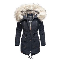 Navahoo Premium Damen Winterjacke Honigfee &ndash; Warmer Parka mit Abnehmbarem Kunstfellkragen