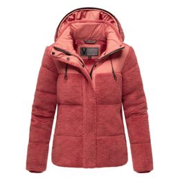 Marikoo Damen Teddy Puffer Jacke mit Kapuze & Rei&szlig;verschluss &ndash; Kaguraa