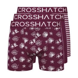 CrossHatch - "Hovland" Boxershorts f&uuml;r Herren (3er-Pack) (Dunkellila)