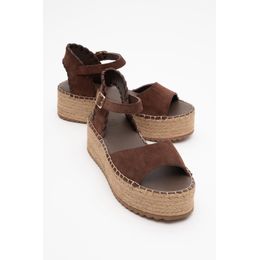 Serez Leder Plateau-Espadrilles Sandale (Damen)
