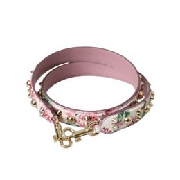 Dolce & Gabbana Rosa Blumen Handtaschen Zubeh&ouml;r Schultergurt
