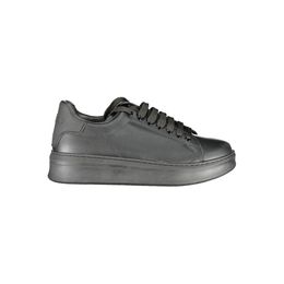 Gaelle Paris Schwarze Polyurethan Herren Sneaker