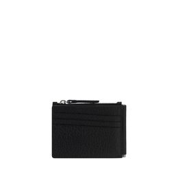 Maison Martin Margiela Schwarze Kalbsleder Bos Taurus Geldb&ouml;rse