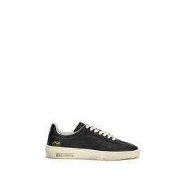 Dsquared2 Dsquared&sup2; Schwarze Kalbsleder Bos Taurus Low-Top Sneaker