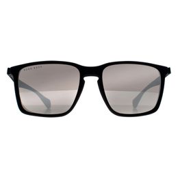 HUGO BOSS Rectangle Mens Black Grey Mirror BOSS 1114/S