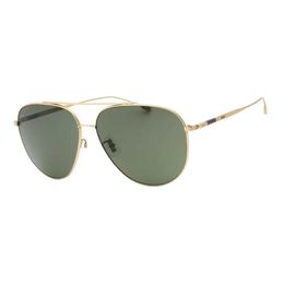 HUGO BOSS - "1296" Sonnenbrille f&uuml;r Herren, Titanium-Grau, Edelstahl (Gold/Gr&uuml;n)