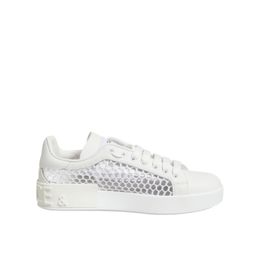Dolce & Gabbana Dolce & Gabbana Wei&szlig;e Sneakers mit Netz-Eins&auml;tzen im Low-Top-Stil