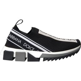 Dolce & Gabbana Dolce & Gabbana Black White Slip-On Sorrento Sneakerschuhe
