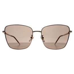 Furla Square Womens Gl&auml;nzend Rose Gold Braun SFU714