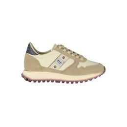 Blauer Beiger Polyester Damen Sneaker