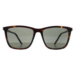 SAINT LAURENT Square Damen dunkel gefleckt Havanna grau SL 851