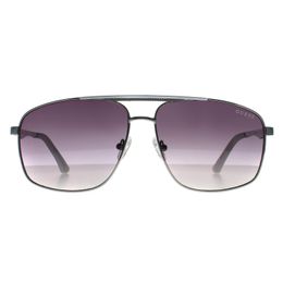Guess Aviator Herren Gl&auml;nzend Leicht Nickeltin Grau Gradient GO00063